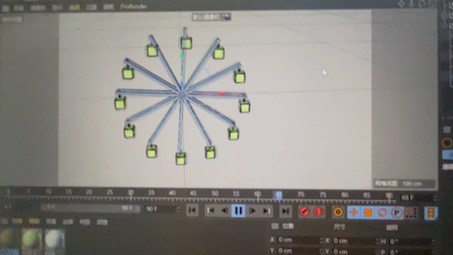 c4d 摩天轮模型建模