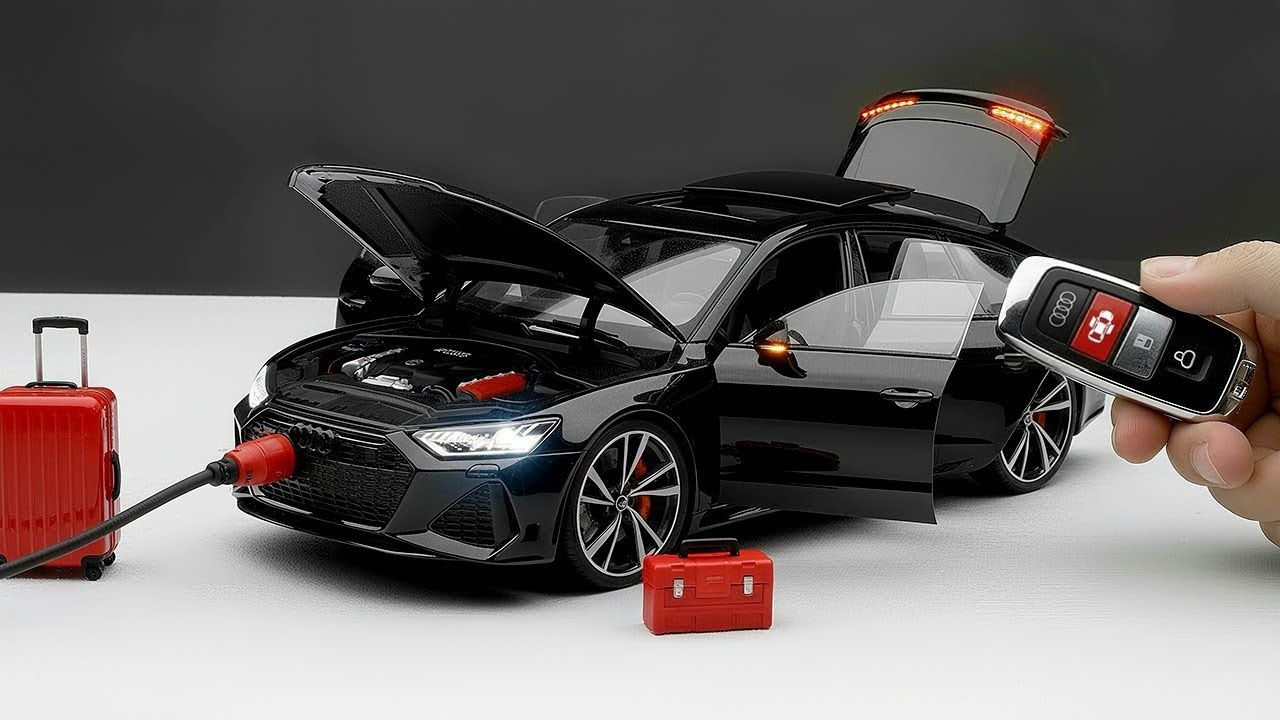 开箱:1:18 比例奥迪 RS7 合金模型车(含遥控钥匙)ߒ�|作者:InnoRative