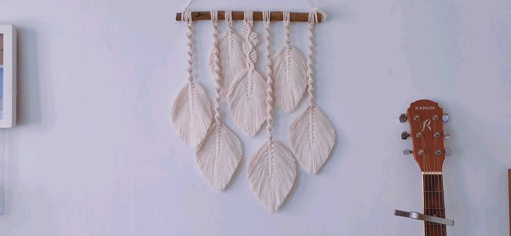 [Macrame]✨北欧风叶子/羽毛挂毯编织超详细教程新手友好