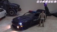 ߇�߇�1:18合金汽车模型,福特野马,警车。DIY改装车灯车门玻璃,悬挂...