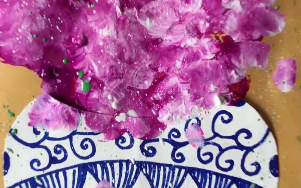 儿童画 水粉花 材料 素描纸 卡纸 水粉 适合5岁左右宝宝绘画