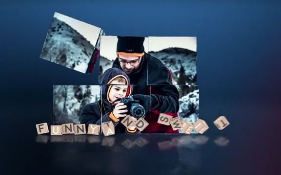 14317 方块拼合照片幻灯片