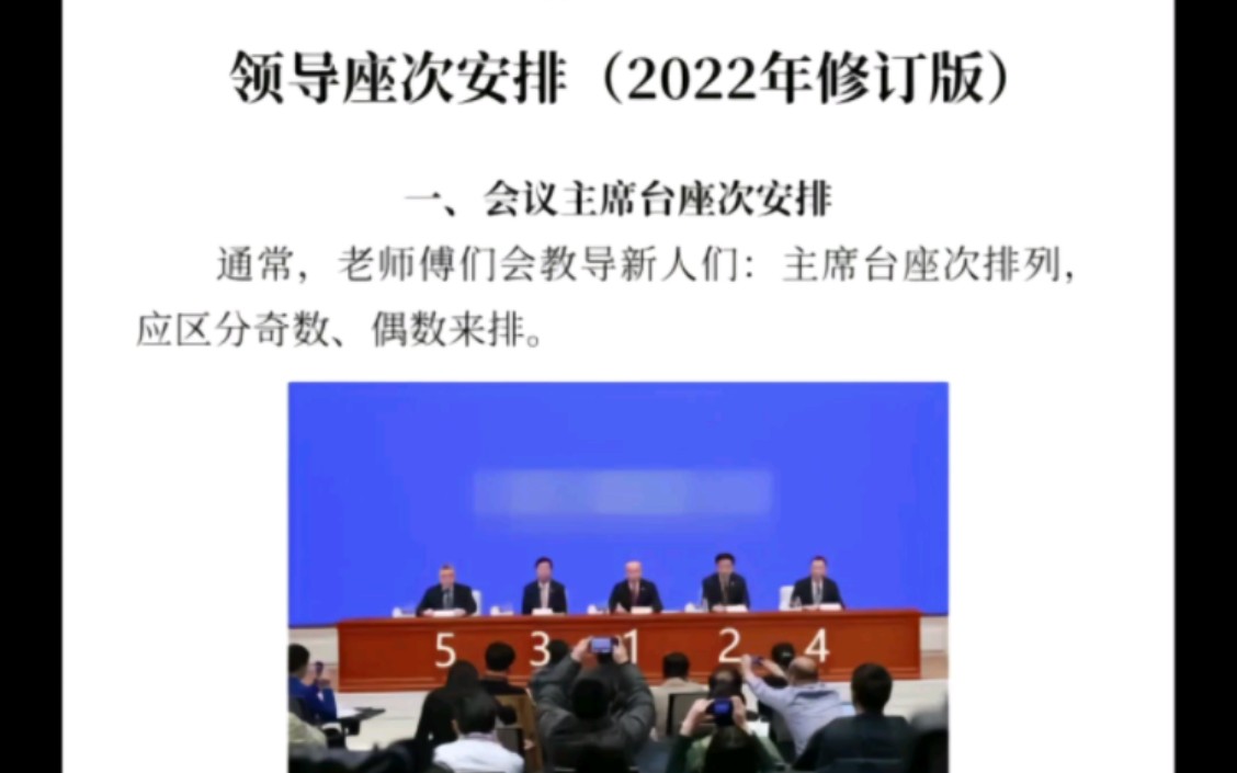 领导坐次安排