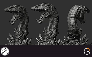 zbrush迅猛龙模型手办雕刻教程