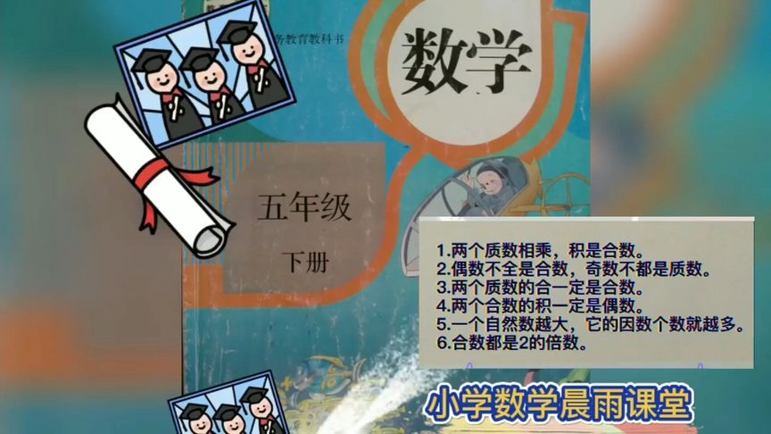 两个质数的和一定是合数。根据质数与合数的意义进行判断讲析六题