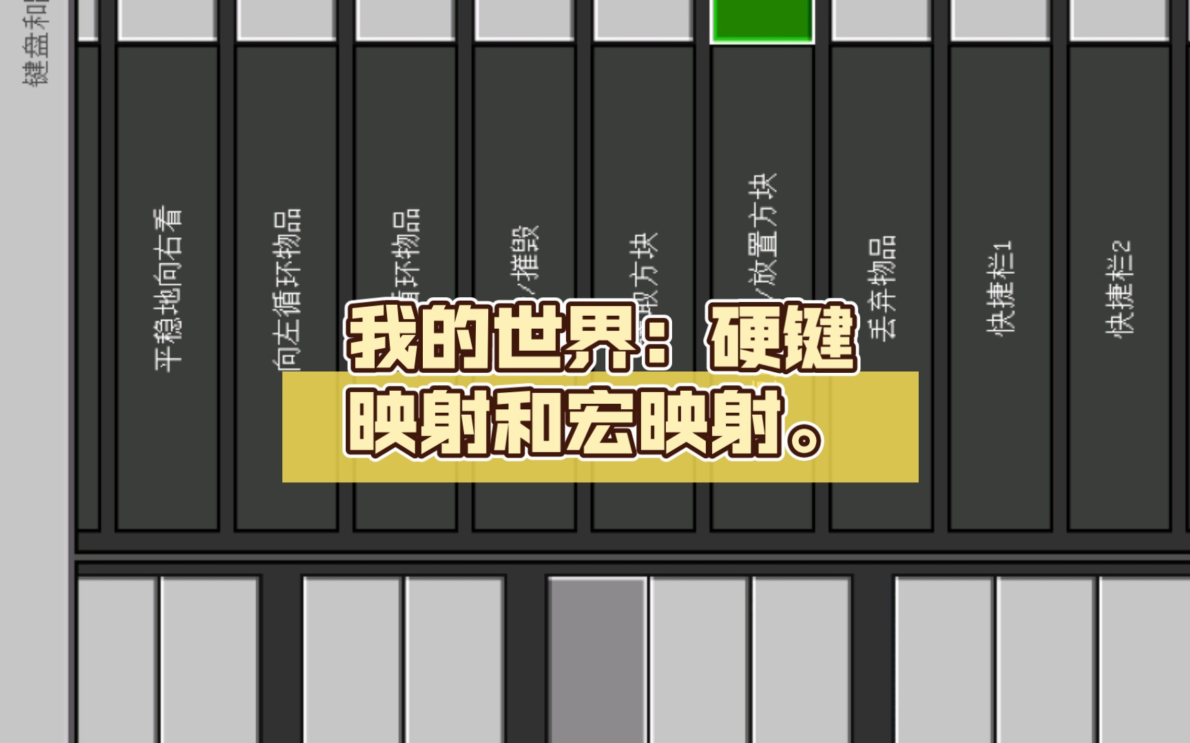 我的世界:硬键映射和宏映射。