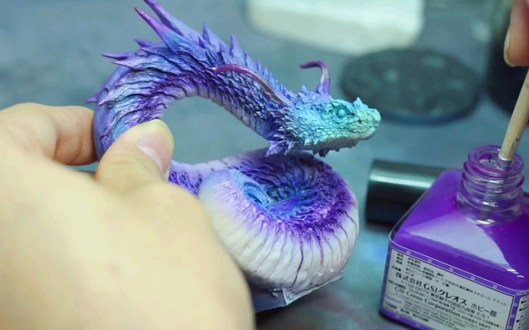 蛇化龙GK上色涂装过程