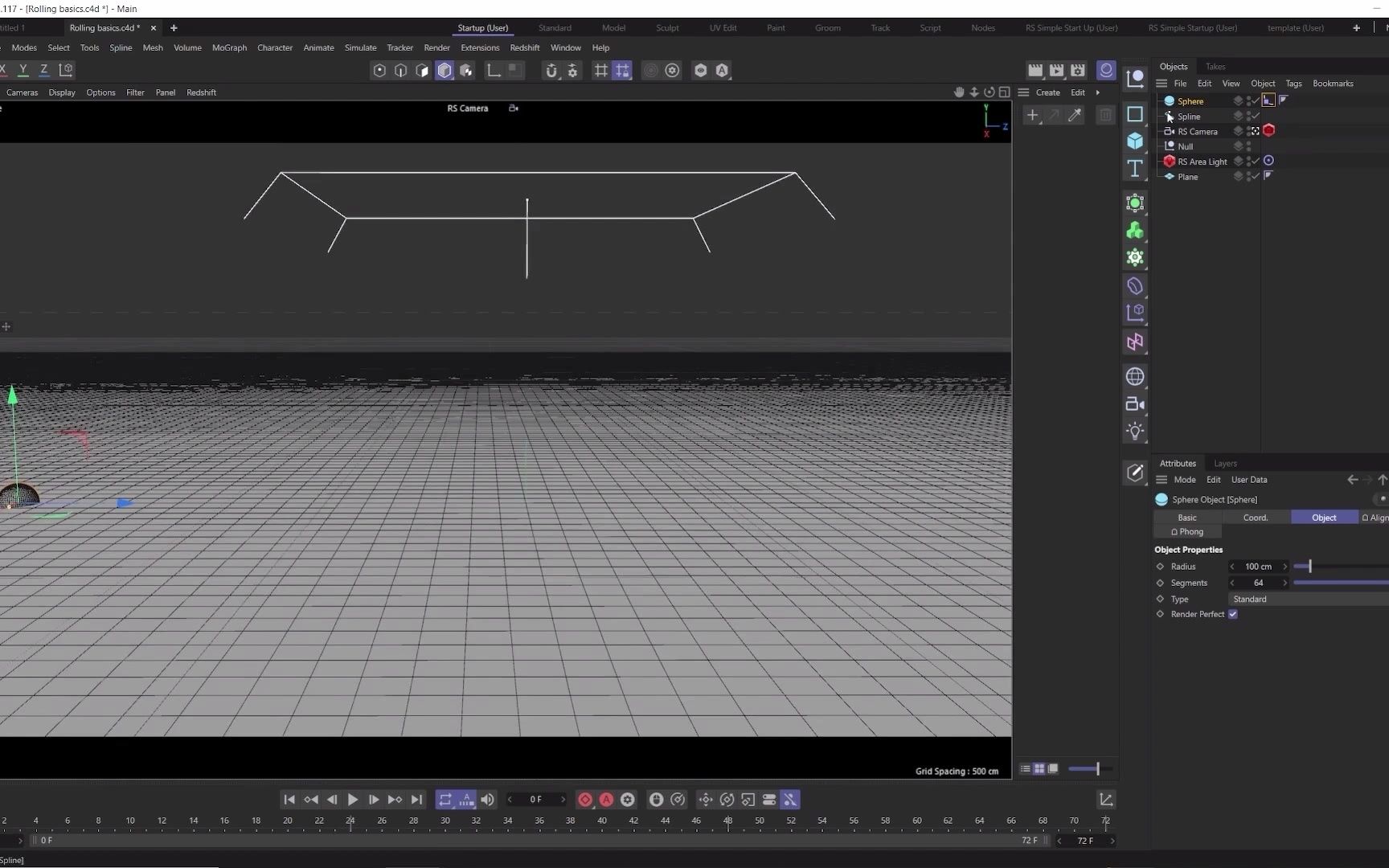C4D教程 -动力学沿路径