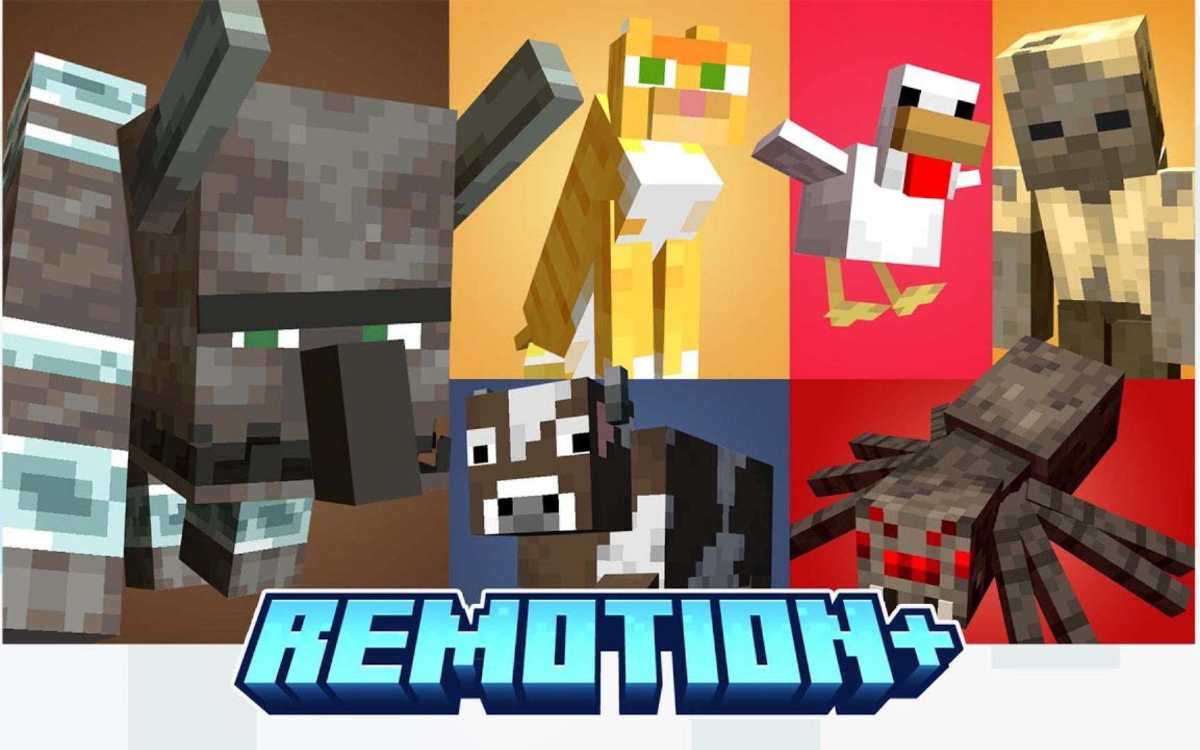 [Mcpack]我的世界基岩版生物动作优化之远程移动ReMotion+V1.2(附...