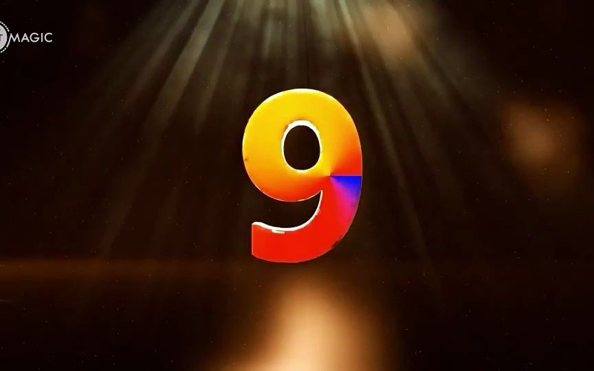 9秒数字倒计时电影预告片头开场撕裂效果动画AE模板