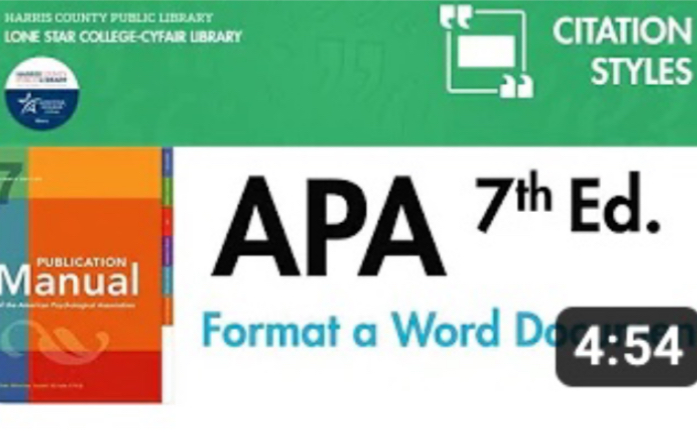 英语学术写作引用:APA 7th Edition基本引用格式