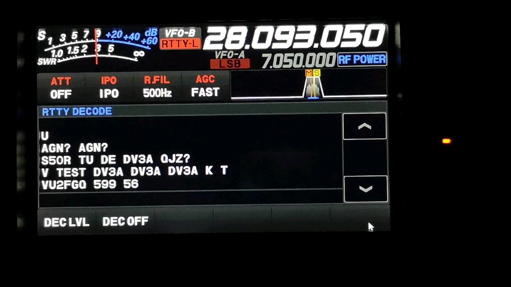 YAESU DX10 RTTY解码