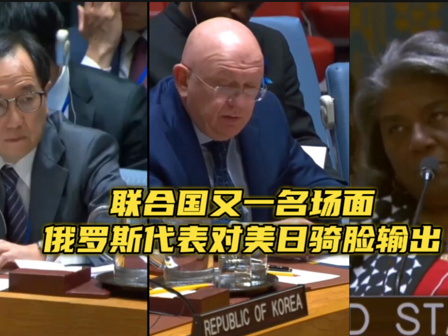 联合国新增名场面,俄罗斯代表对美日骑脸输出