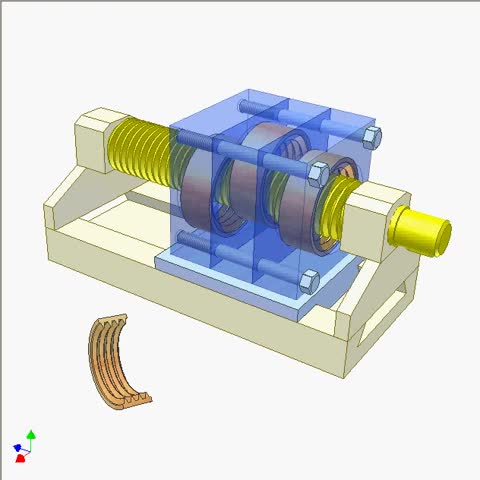 机构动画——螺母螺杆驱动