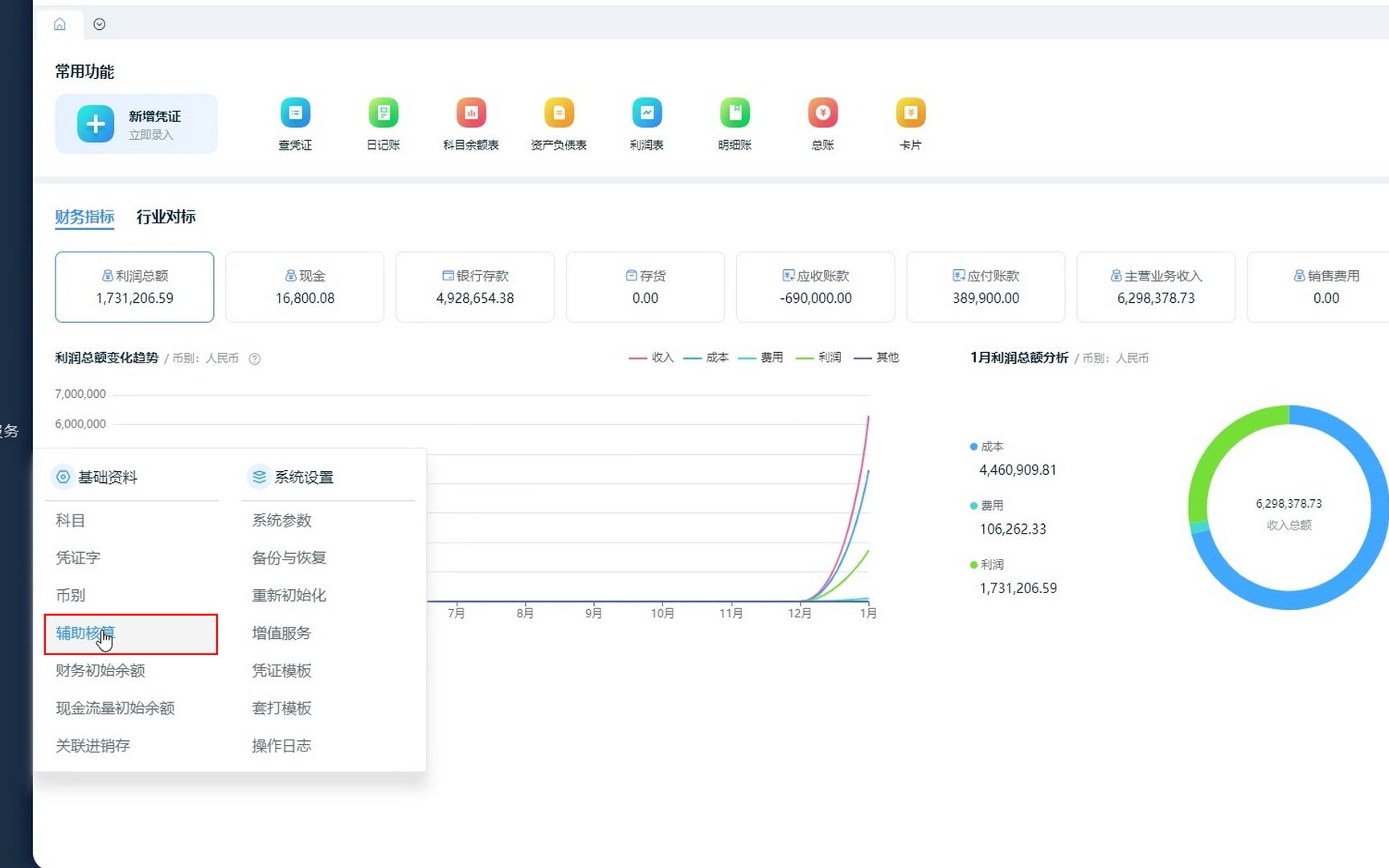 会计科目的辅助核算怎么用?
