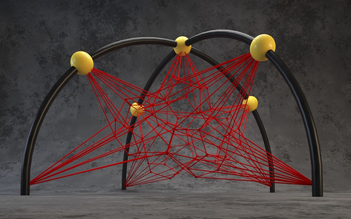 小亮老师讲解3dsmax基础课程,儿童娱乐设施,攀爬绳梯模型制作