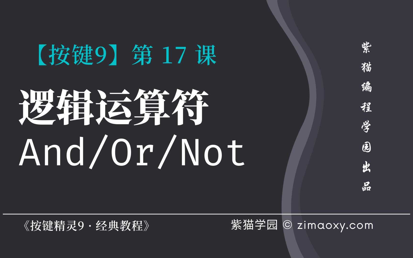 【按键9】第17课 逻辑运算符And/Or/Not详解 - 《按键精灵9 · 经典...