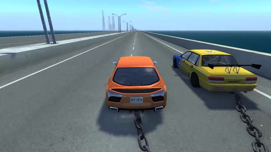 【游戏视频】碰撞测试——用锁链把两台车连在一起会怎么样?
