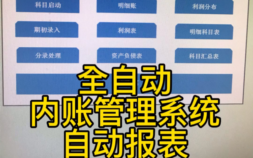 公司会计内部账务处理系统,自动生成财务报表,亲测好用