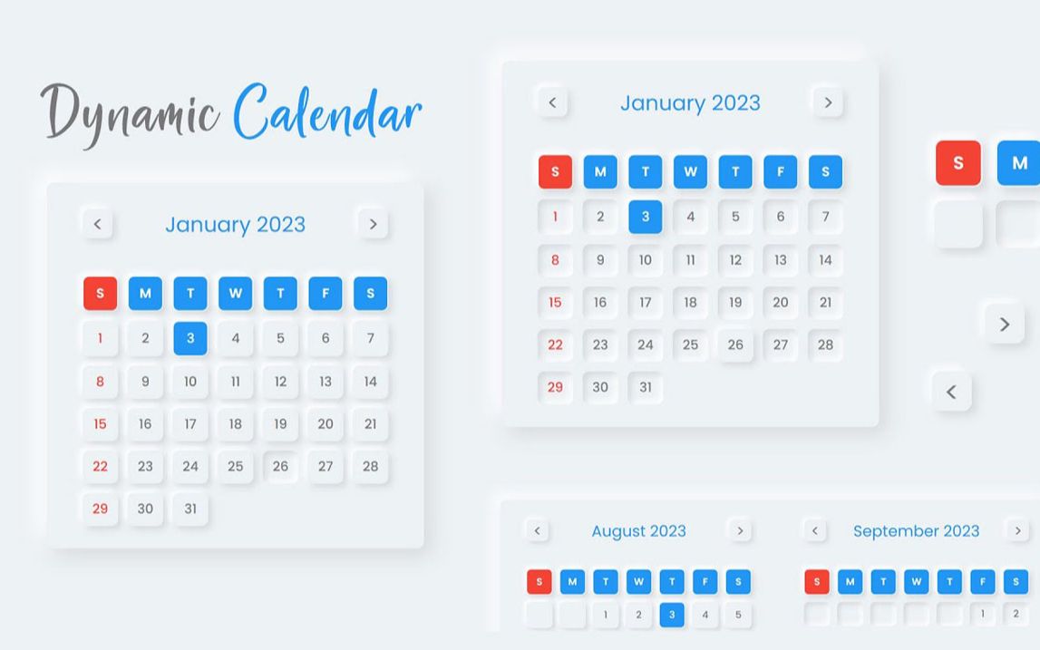 如何使用Javascript制作动态日历