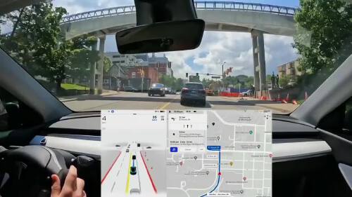 特斯拉最新的自动驾驶实际路况演示视频适合女生开的车