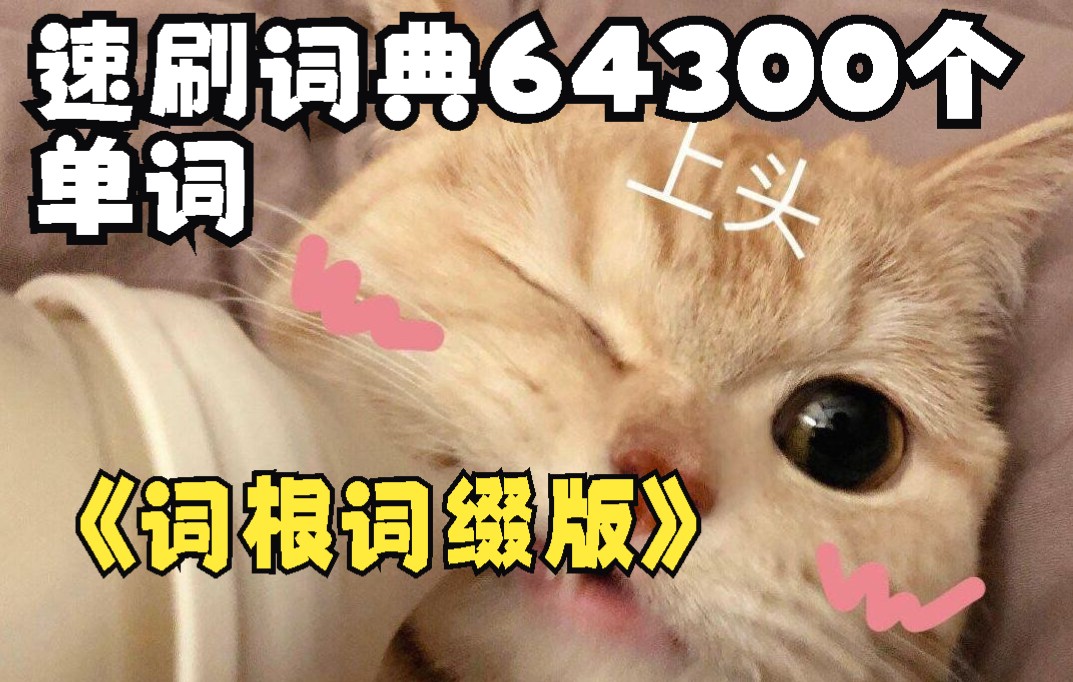 【64350词,英语词典速刷】 #词根词缀,50小时速刷版 (无发音)Words ...