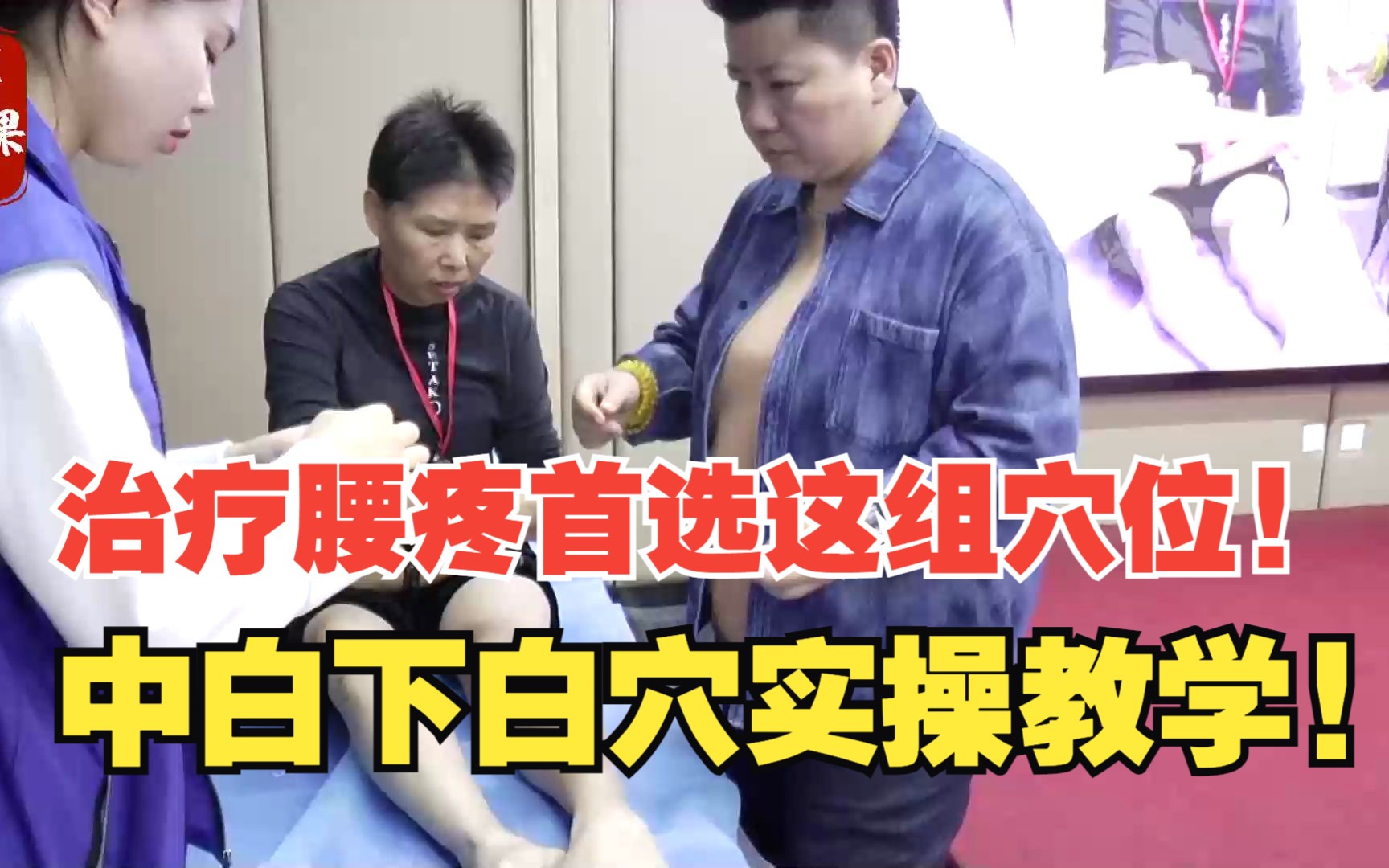 治疗腰疼首选这组穴位!刘红云针灸中白下白穴实操教学!