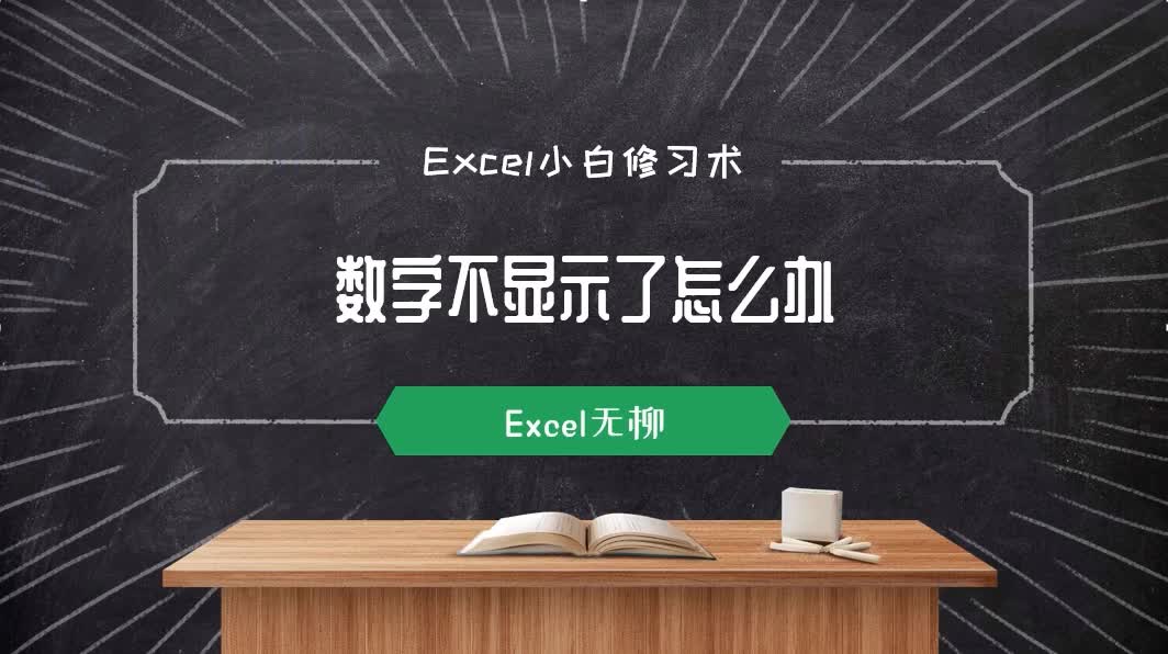 Excel小白修习术之数字不显示了怎么办