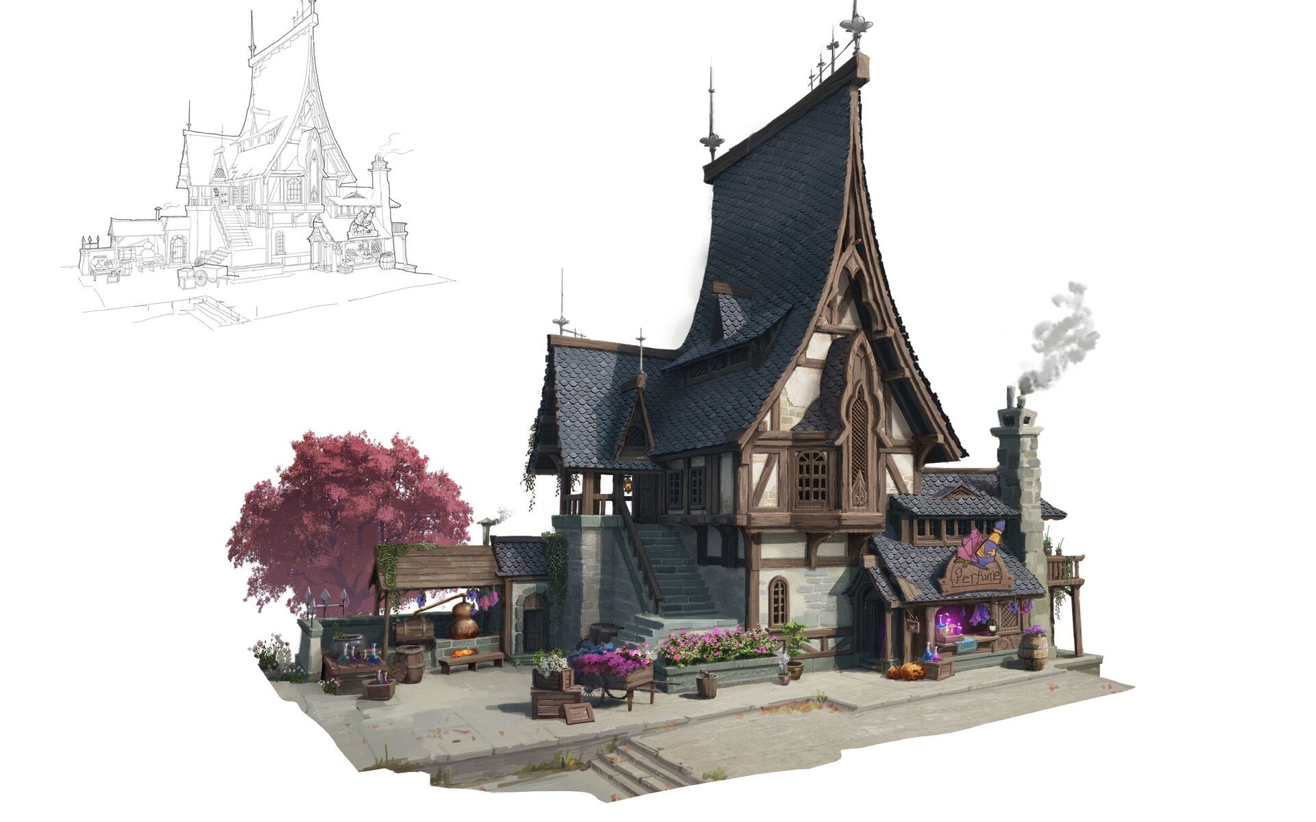 3Dmax场景建模, 零基础入门建模思路,制作技巧,结构讲解