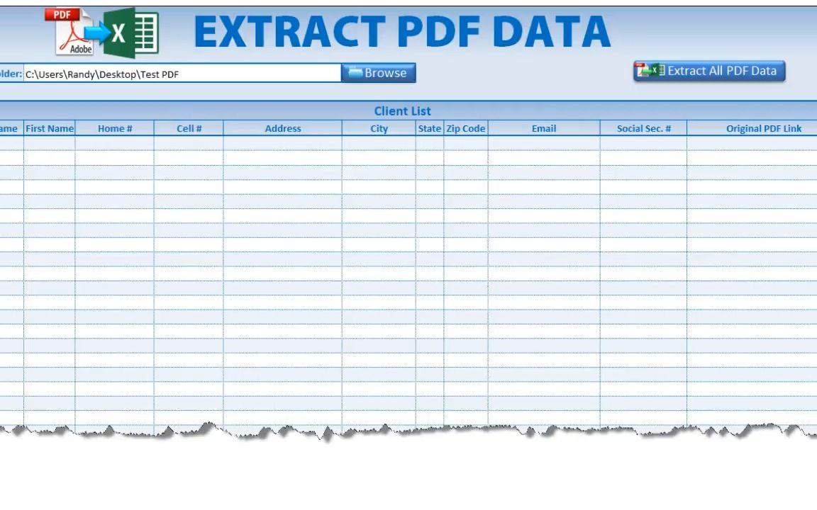 How to Extract Data From Unlimited PDF Forms To An Excel Table IN ...