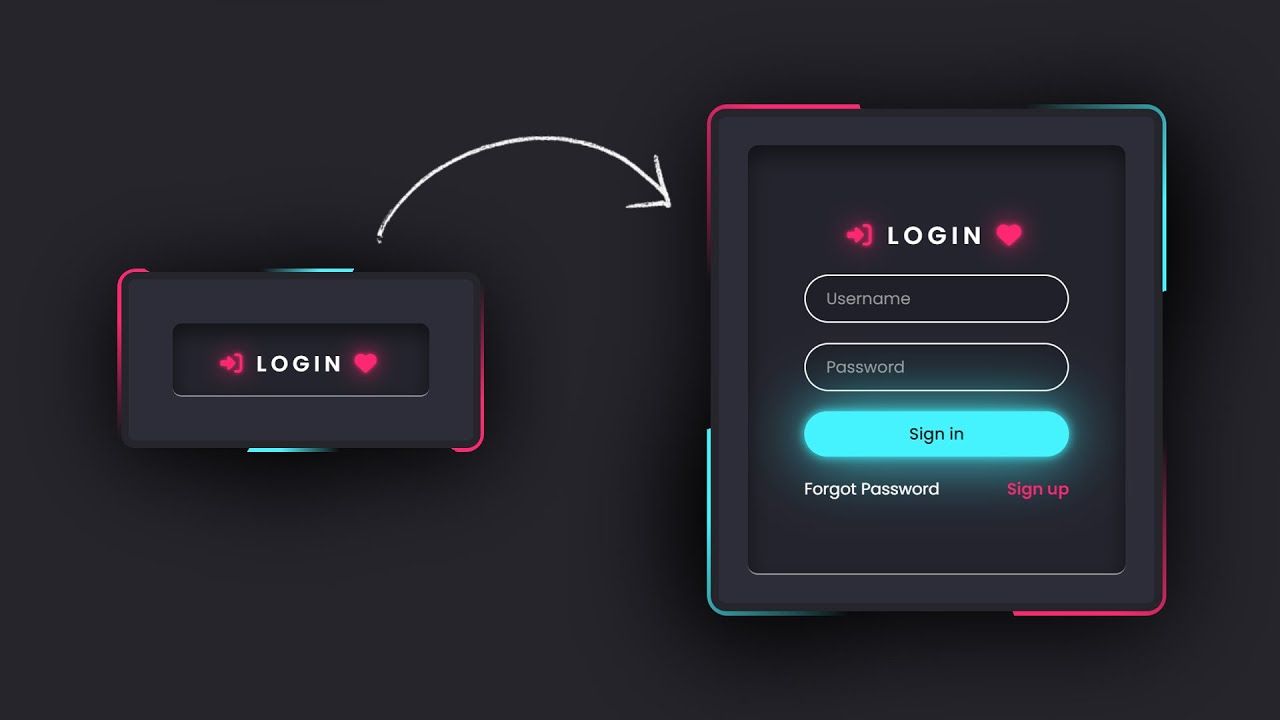 使用 Html 和 CSS 制作现代动画登录页面