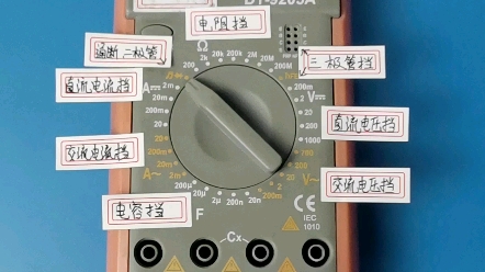 万用表使用方法分享,每一个功能都有标注