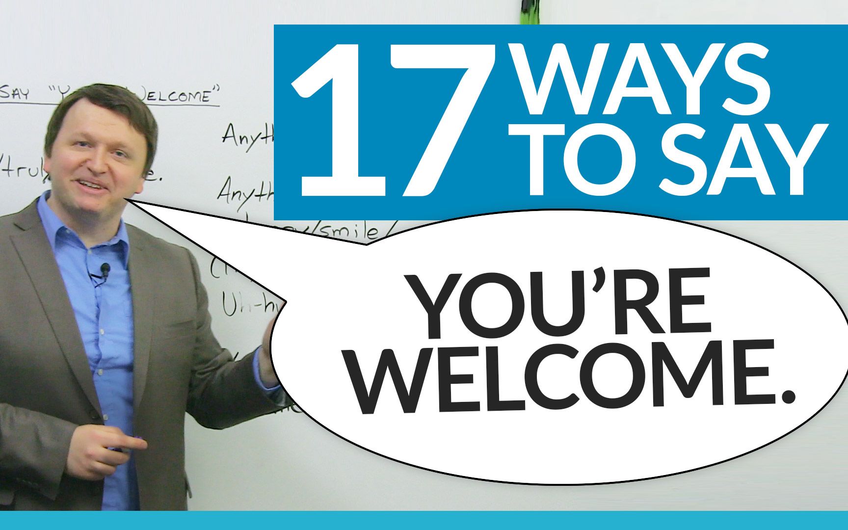 英语中17种“不客气”的说法(播放设置中控制字幕)