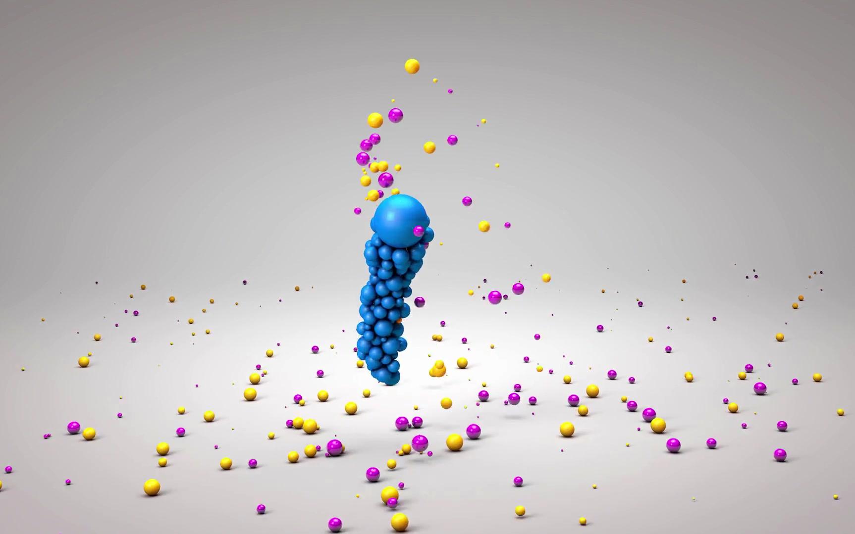 C4D随机粒子球体运动动画视频教程