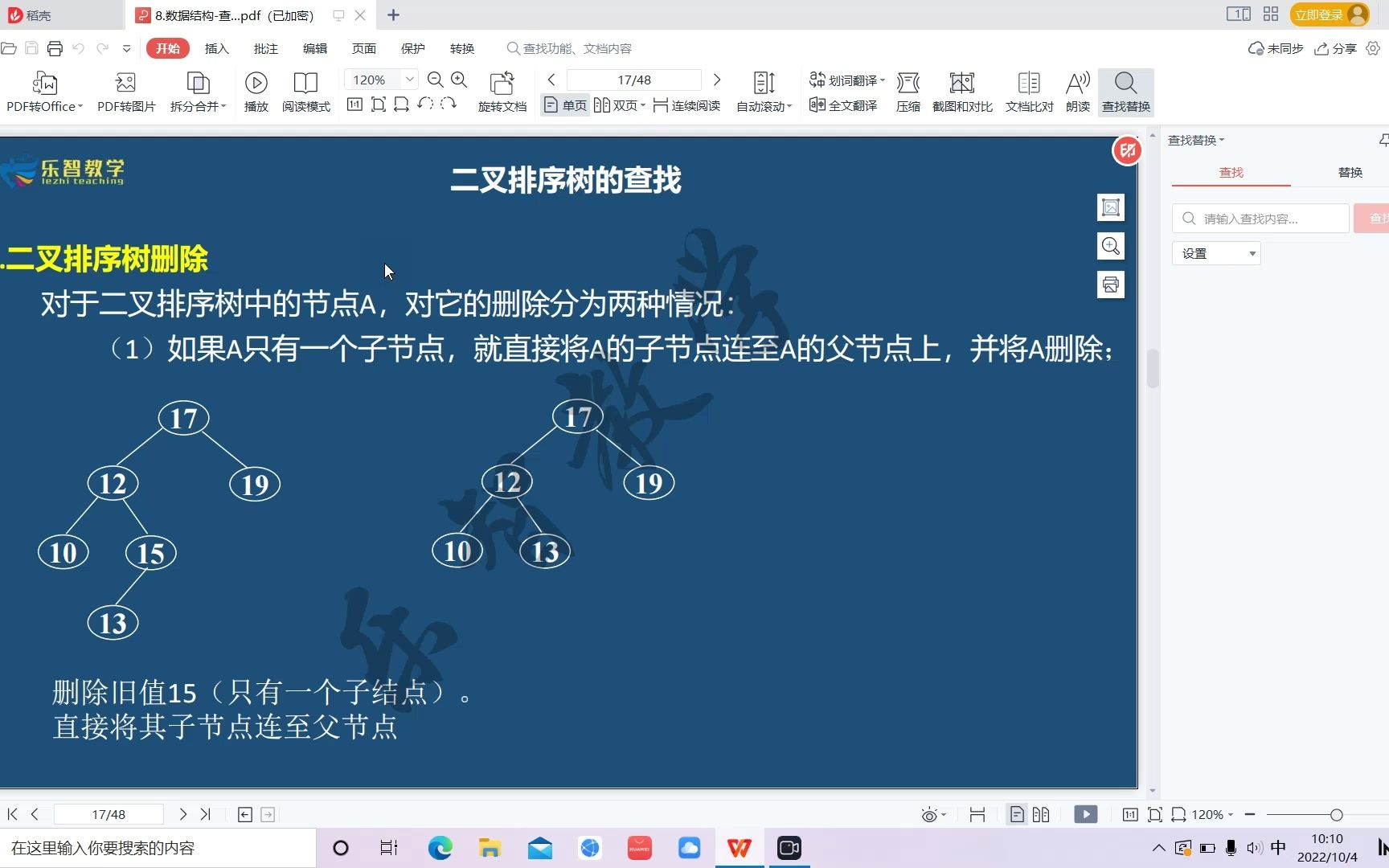 数据结构-查找(二叉排序树的查找、插入和删除)