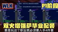 ...119集 魔兽世界WLK怀旧服,P1阶段双火增强萨装备推荐(附带宏和天赋)