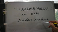 正确理解数学语言——一道简单题,a不是负有理数的意思是?