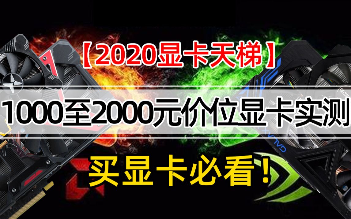 【2020显卡天梯】1000至2000元价位显卡实测推荐,买显卡必看!
