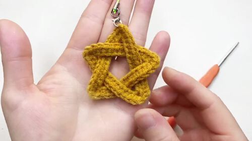 简易小星星挂件钩织装饰挂件毛线钩织