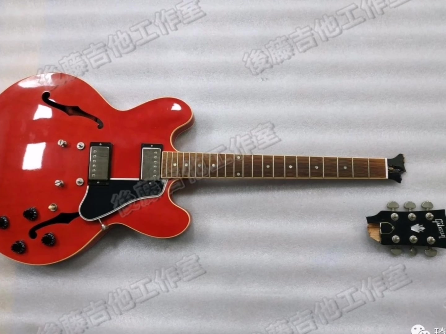 【琦材乐器】琦材维修 | 琦材_後藤吉他工作室 Gibson es335修复案例...