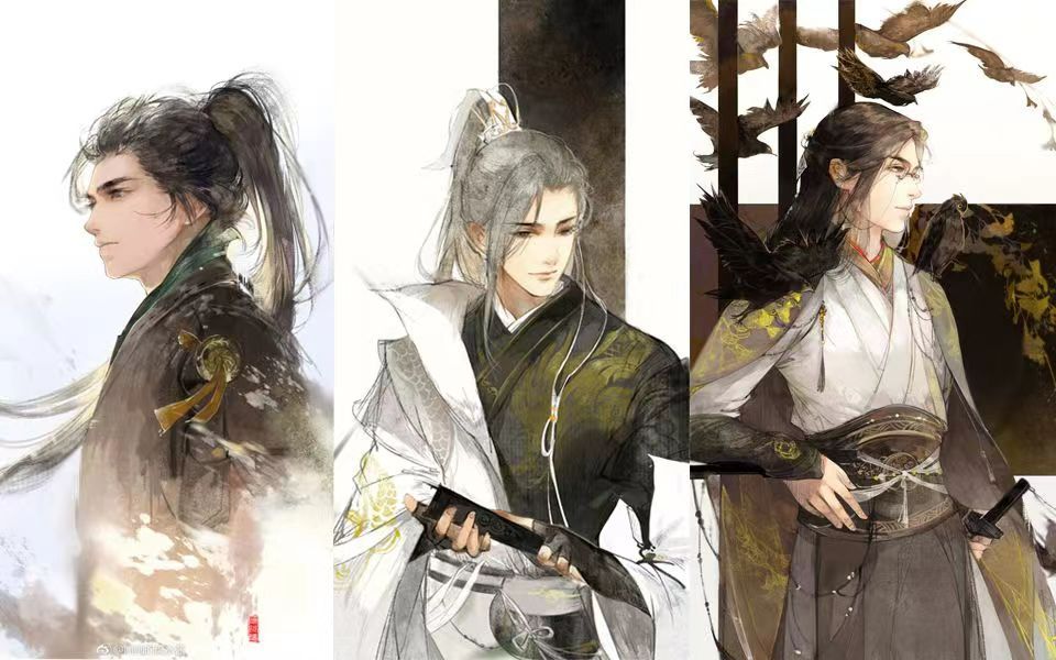 【古风插画】手把手教会你唯美古风美型男性角色绘画技巧,手残党收藏!