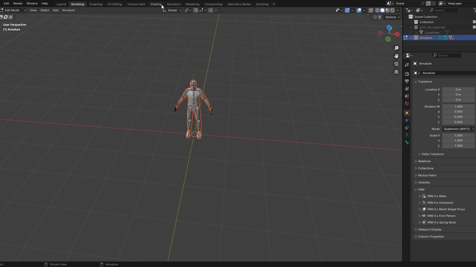 将GLT格式的3d人物模型转成FBX格式的,blender真的是简单免费又...