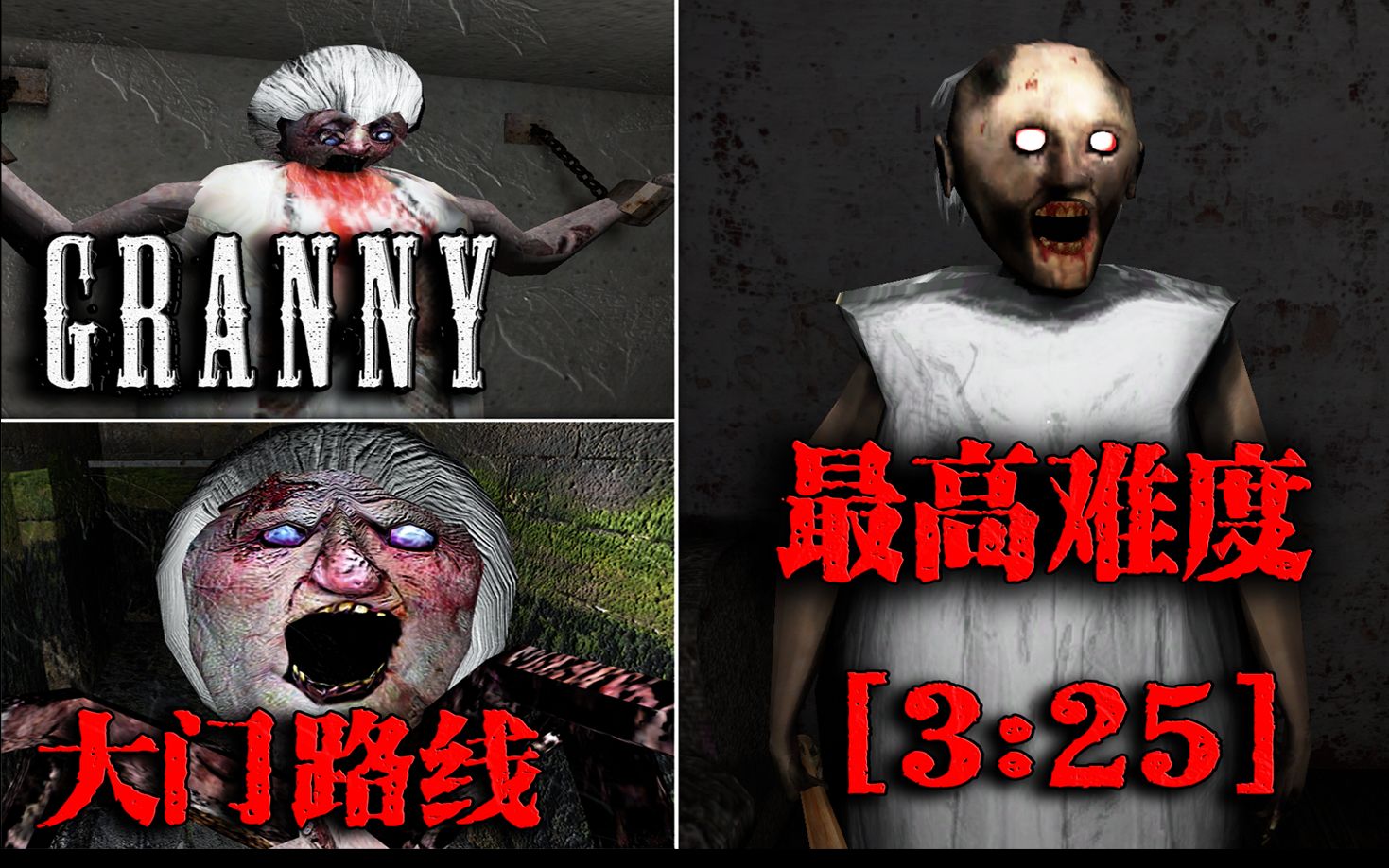 恐怖奶奶 1.8电脑版 最高难度 大门路线 [3:25] 世界纪录 ANY%