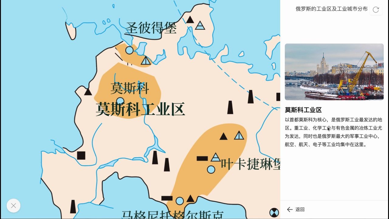 【地理】俄罗斯的工业区及工业城市分布