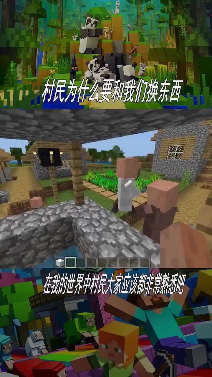 我的世界村民的鼻子为什么那么大呀我的世界游戏动画手工