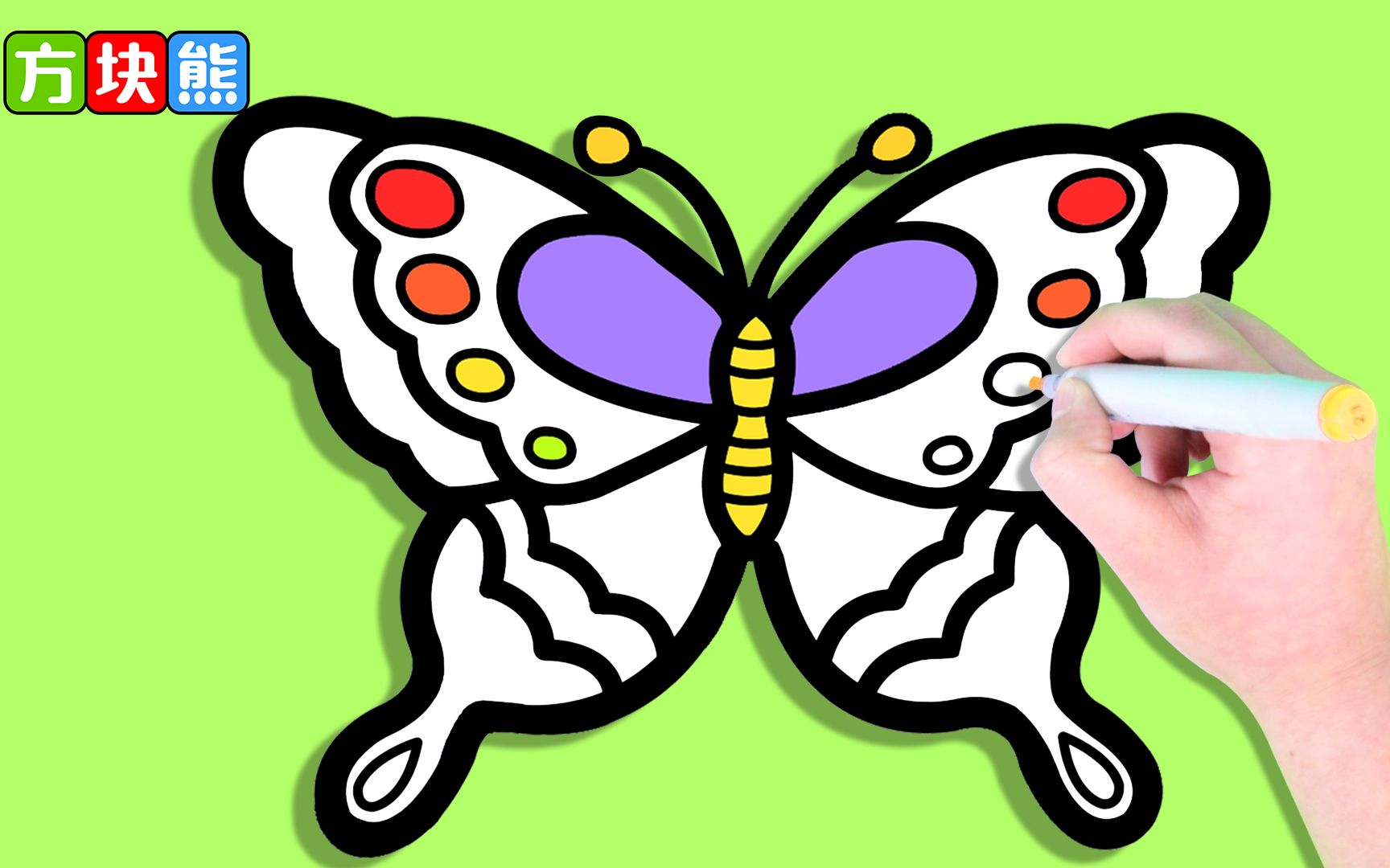蝴蝶飞呀飞,漂亮的花蝴蝶简笔画来喽!