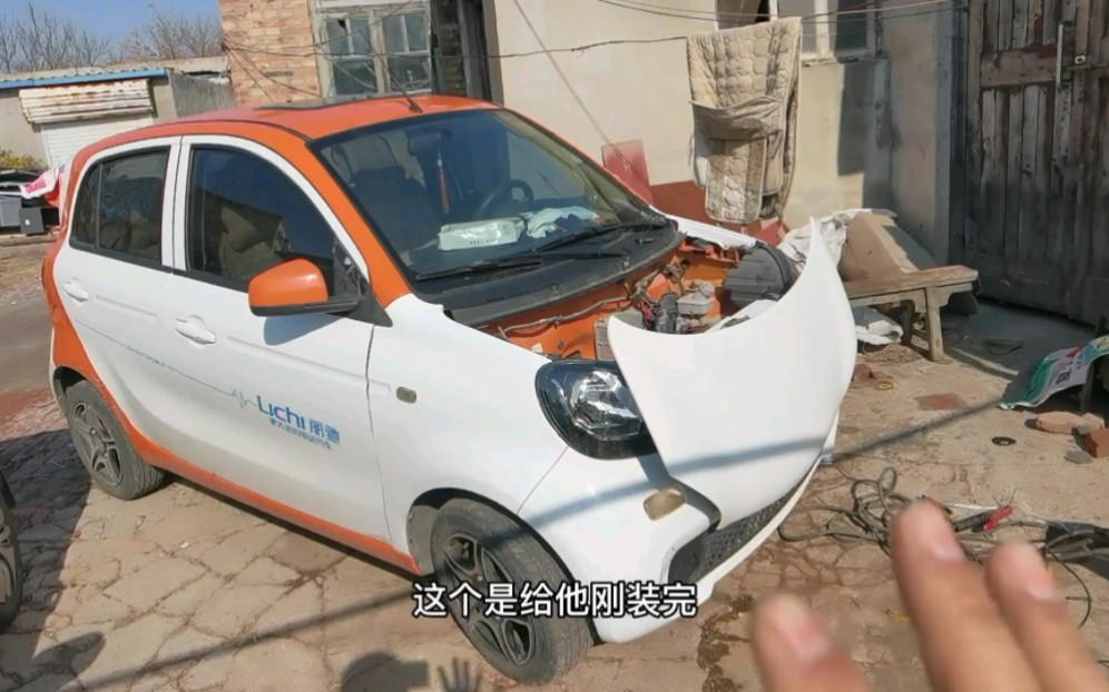 今天给丽驰电动车安装柴油暖风机开始啦