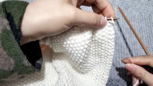 毛衣袖窿线,我是这样编织的