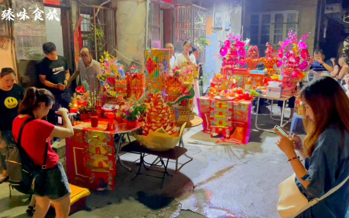 八月十五中秋,汕头乌桥岛上,即将消失的传统赏月风景线,拜月娘