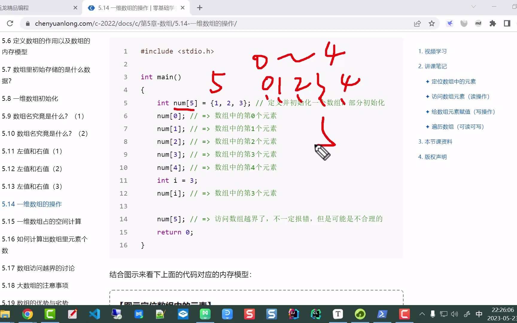 5.14 一维数组的操作